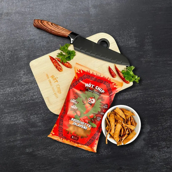 Køb HOT CHIP CHILLISTRIPS Bruschette Jalapeno 80g – Butikkom